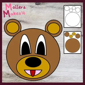 Bold Black Bear Craft Template, Cut And Glue - Mollers Makes It