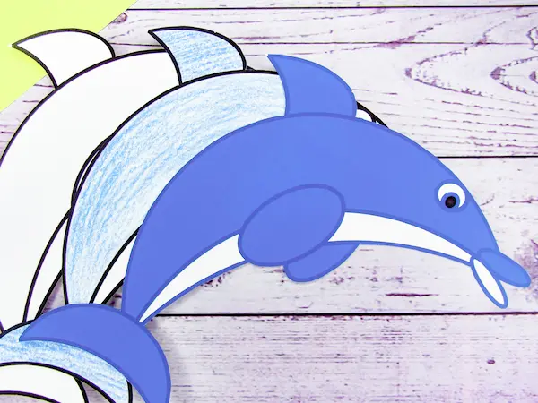 Diving Dolphin Craft Template - Mollers Makes It