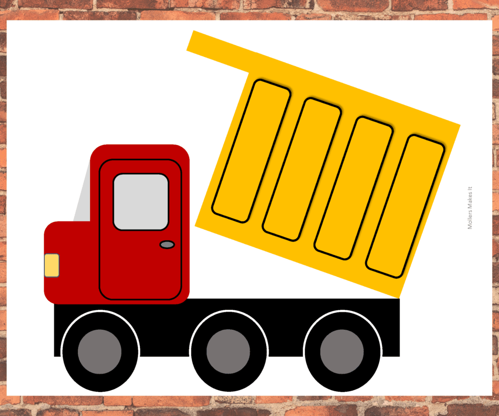 Make a super cool little dump truck craft for kids - Mollers Makes It