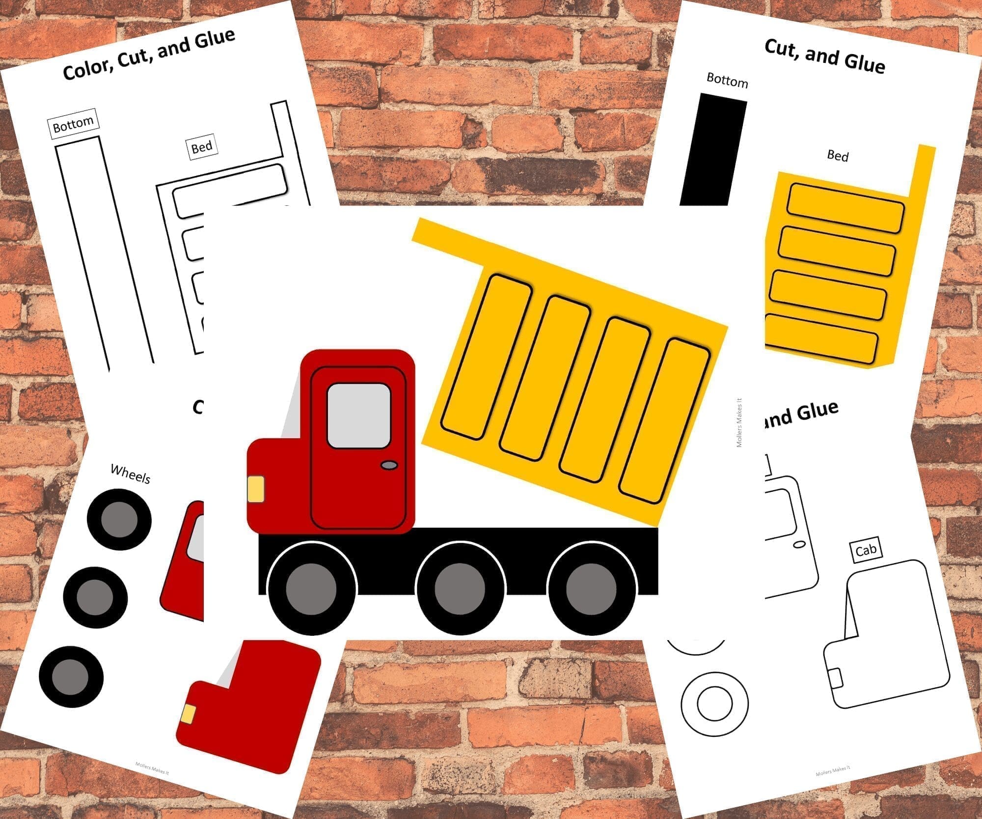 Make a super cool little dump truck craft for kids - Mollers Makes It