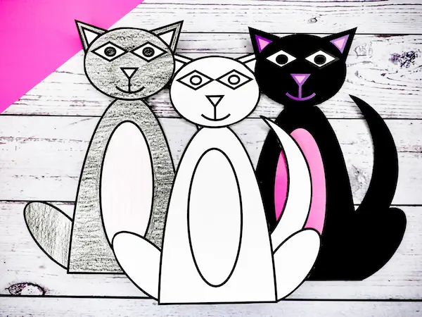 Cat Craft Template, Cut And Glue - Mollers Makes It