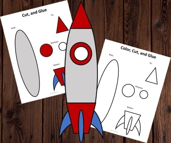 Rocket Paper Craft Instructions For Kids-Mollers Makes It