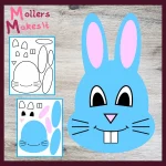 Bunny Head Craft Template, Cut And Glue - Mollers Makes It