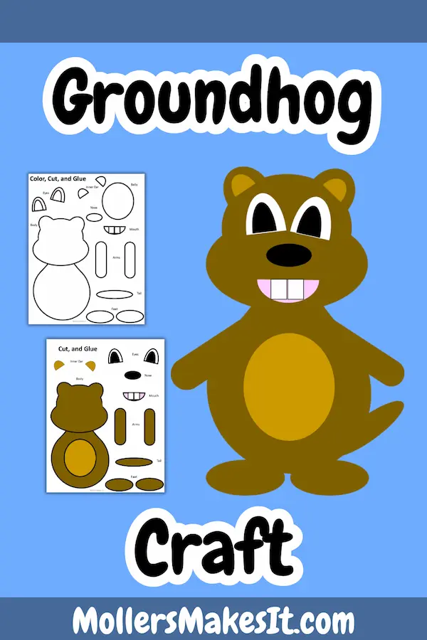 Groundhog Paper Craft Instructions For Kids-Mollers Makes It