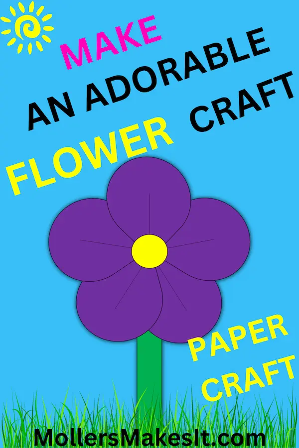 Spring Flower Paper Craft Instructions For Kids-Mollers Makes It