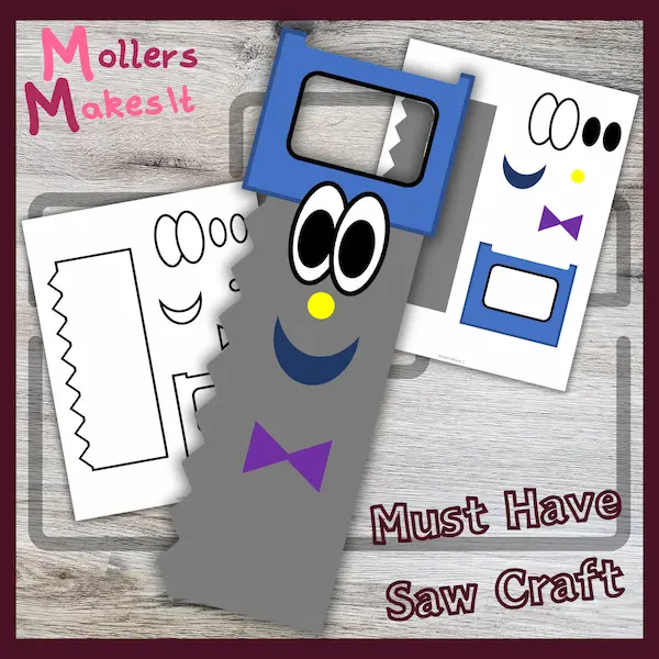 Savvy Saw Craft Template - Mollers Makes It