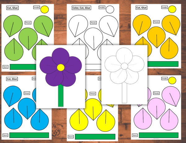 Spring Flower Paper Craft Instructions For Kids-Mollers Makes It