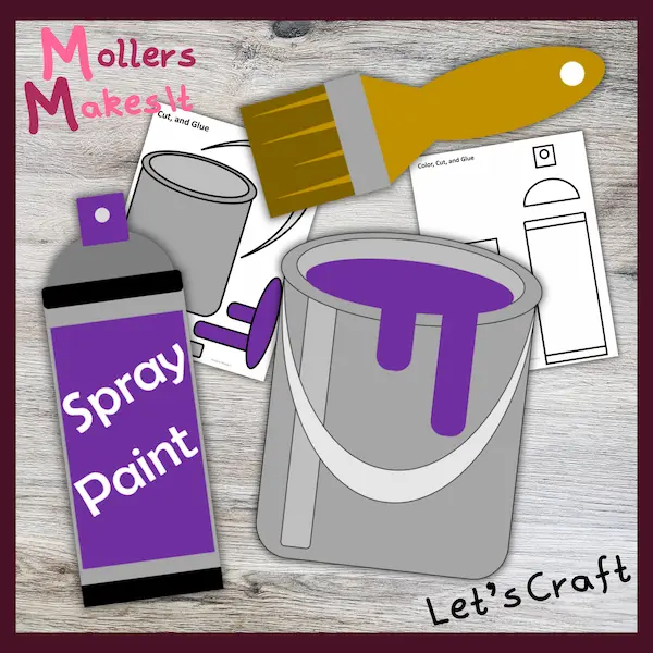 Painting Craft Template Bundle, Cut And Glue - Mollers Makes It
