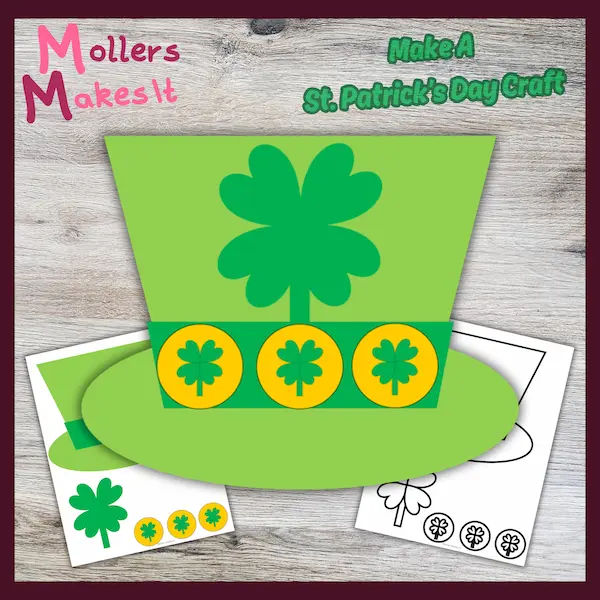St. Patrick's Day Hat Craft Template - Mollers Makes It
