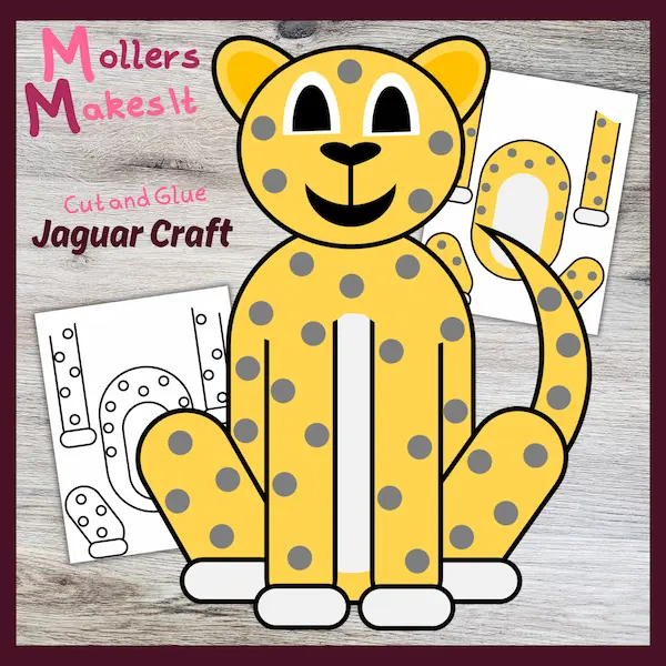 Jaguar Paper Craft Instructions For Kids-Mollers Makes It