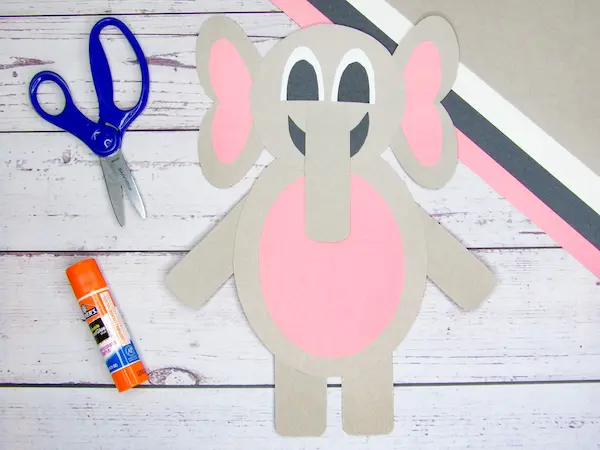 Elephant Paper Craft Instructions For Kids-Mollers Makes It