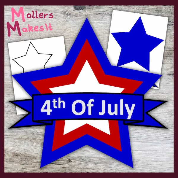 Patriotic Star Craft Template - Mollers Makes It
