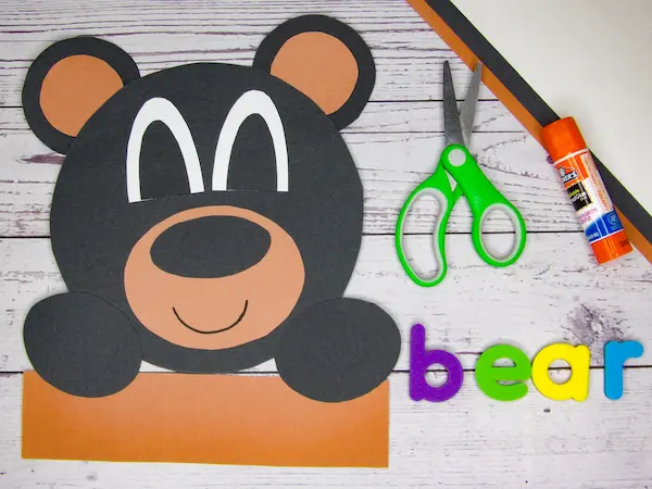 Black Bear Paper Craft Instructions For Kids-Mollers Makes It