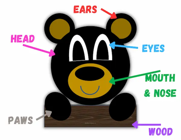 Black Bear Paper Craft Instructions For Kids-Mollers Makes It