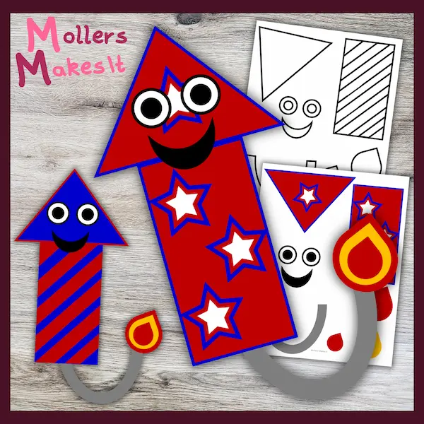 Flashy Fireworks Craft Template - Mollers Makes It