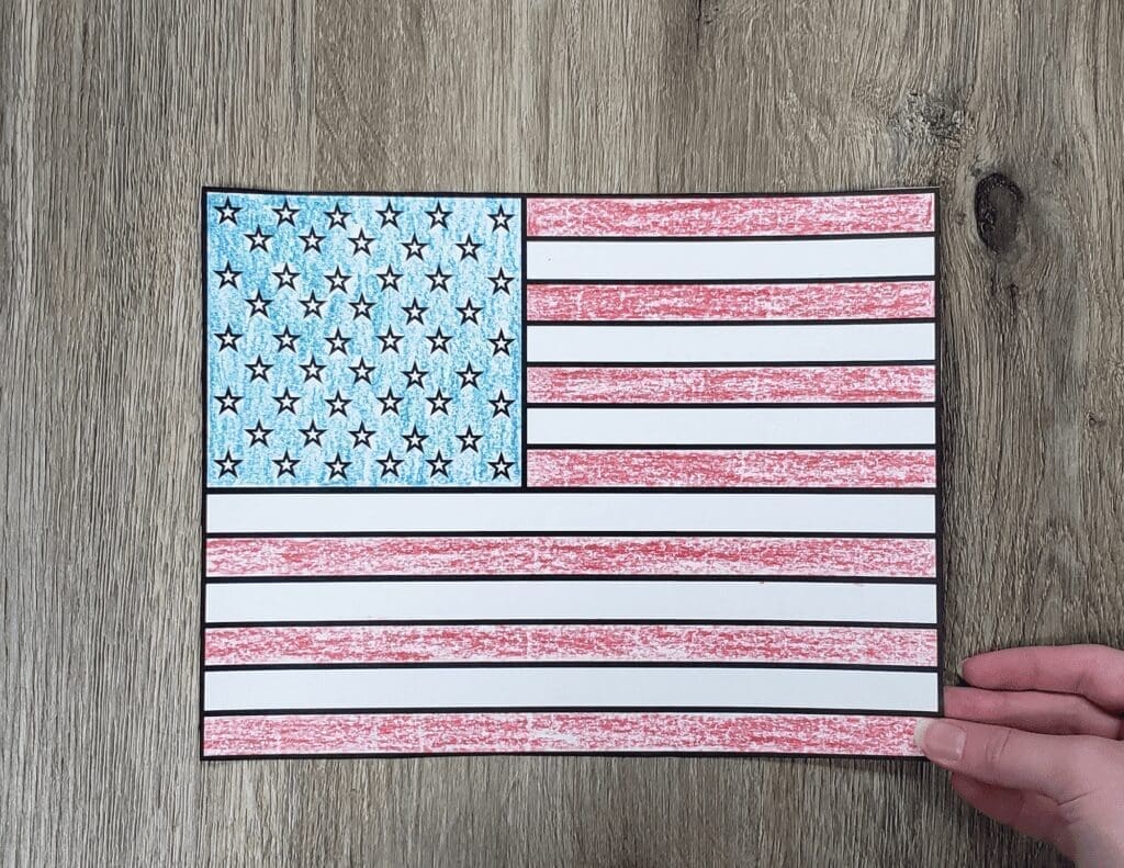 American Flag Paper Craft Instructions For Kids-Mollers Makes It