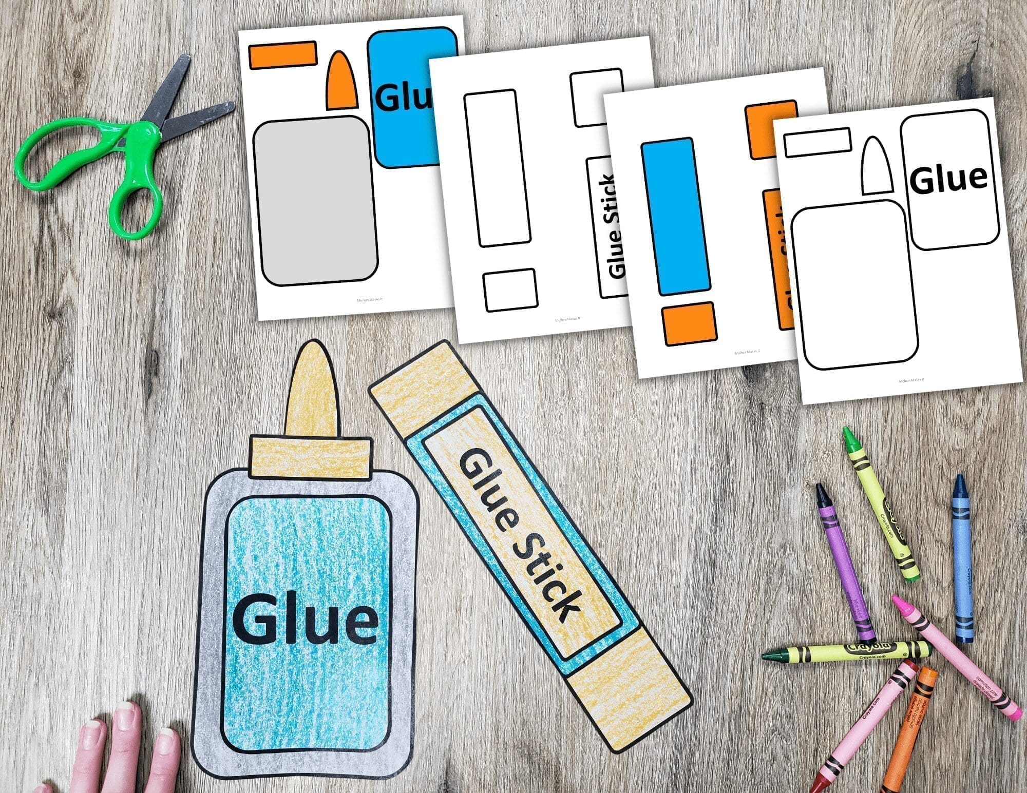 Glue Paper Craft Instructions For Kids-Mollers Makes It