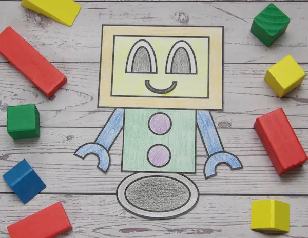 Fun Robot Craft Template - Mollers Makes It