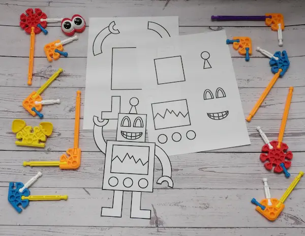 Rational Robot Craft Template, Cut And Glue - Mollers Makes It