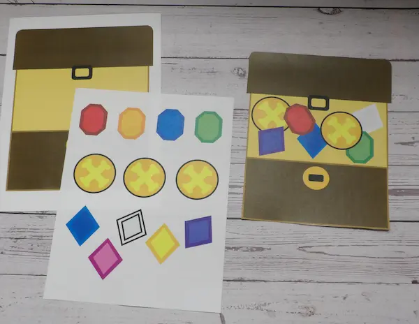 Treasure Chest Craft Template, Cut And Glue - Mollers Makes It