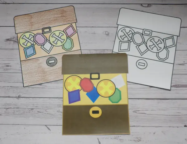 Treasure Chest Craft Template, Cut And Glue - Mollers Makes It