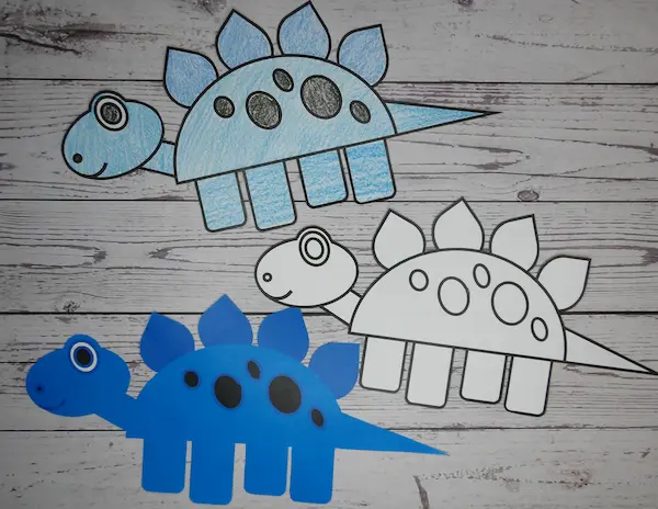 Stegosaurus Craft Template, Cut And Glue - Mollers Makes It