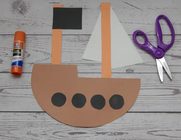 Pirate Ship Craft Instructions-Mollers Makes It