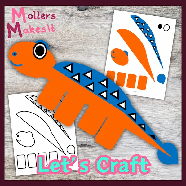 Ankylosaurus Craft Template - Mollers Makes It