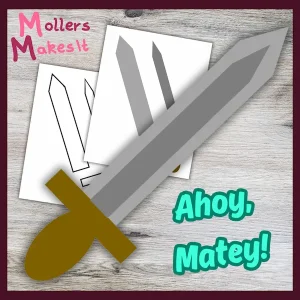 Pirate Ship Craft Template, Cut And Glue - Mollers Makes It