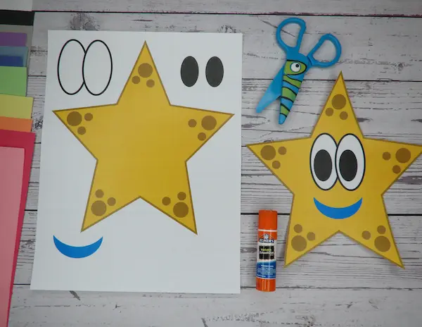 Sparkly Star Craft Template - Mollers Makes It