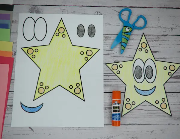 Sparkly Star Craft Template - Mollers Makes It