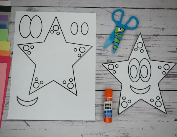 Sparkly Star Craft Template - Mollers Makes It