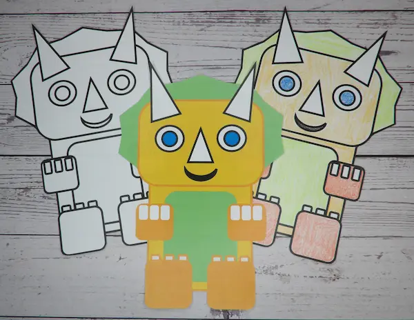 Terrific Triceratops Craft Template - Mollers Makes It