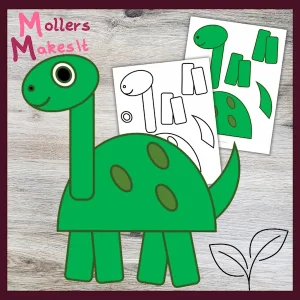 Stegosaurus Craft Template, Cut And Glue - Mollers Makes It