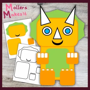 Pteranodon Craft Template, Cut And Glue - Mollers Makes It