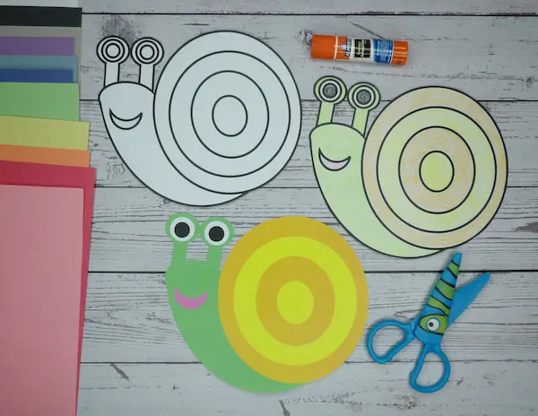 Snappy Snail Craft Template - Cut And Glue Activity- Mollers Makes It
