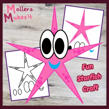 Starfish Craft Template, Cut And Glue - Mollers Makes It