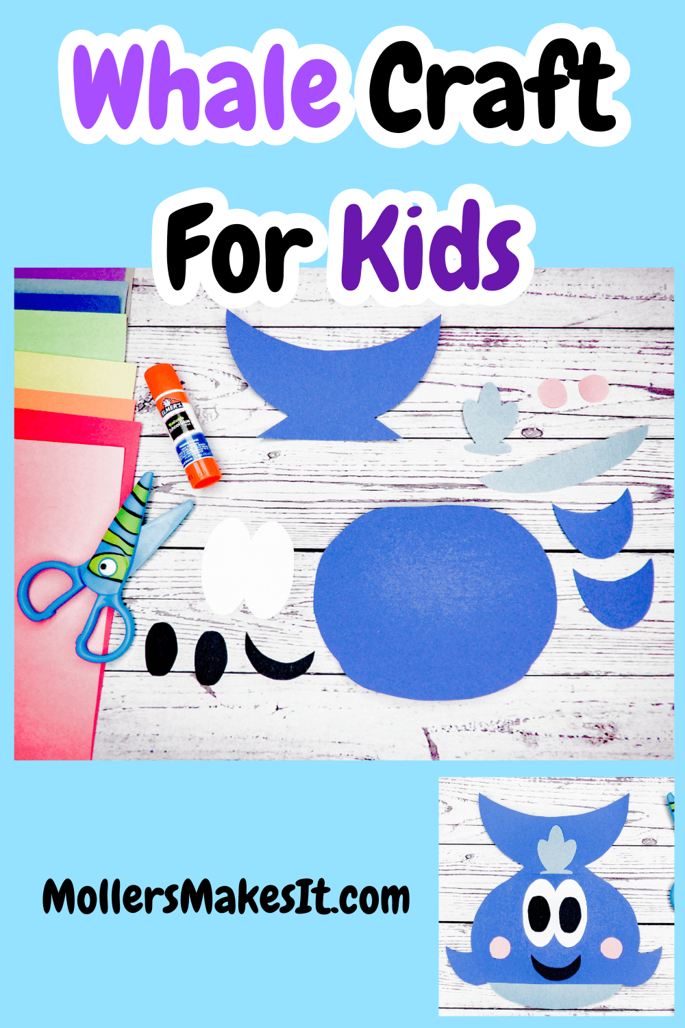 Whale Craft Instructions- Mollers Makes It