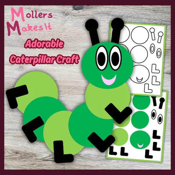 Colorful Caterpillar Craft Template - Cut And Glue Activity- Mollers ...