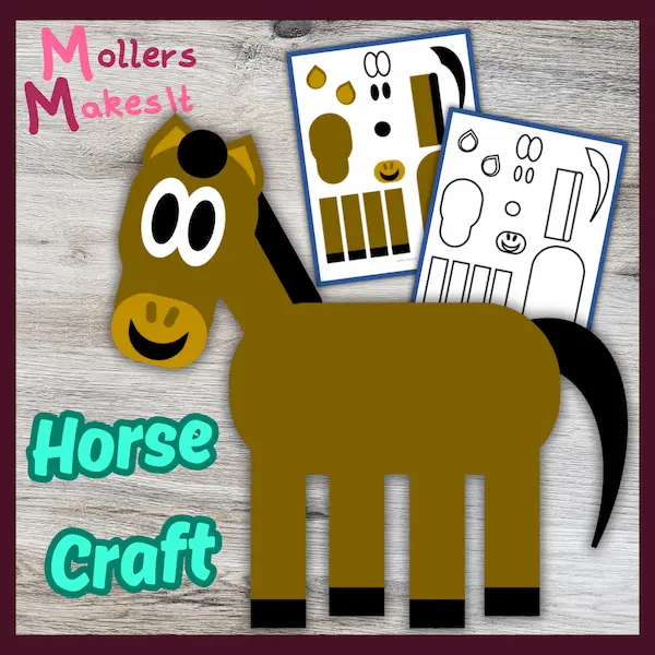 Happy Horse Craft Template - Mollers Makes It