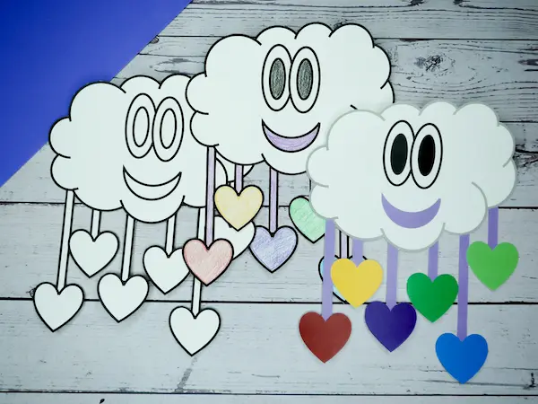 Happy Heart Cloud Craft Template - Mollers Makes It