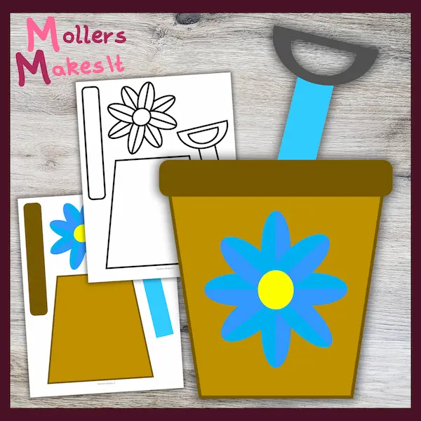 Fun Flower Pot Craft Template - Mollers Makes It