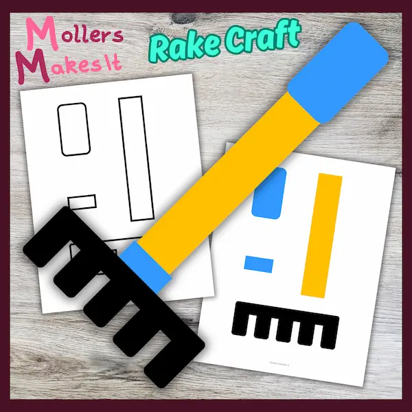 Rake Craft Template - Mollers Makes It