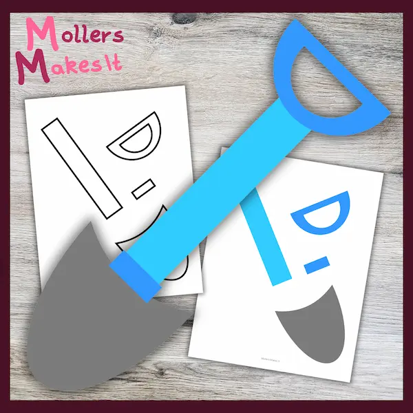 Super Shovel Craft Template - Mollers Makes It