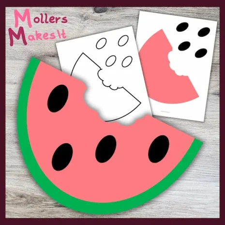 Fun Watermelon Craft Template For Creative Kids