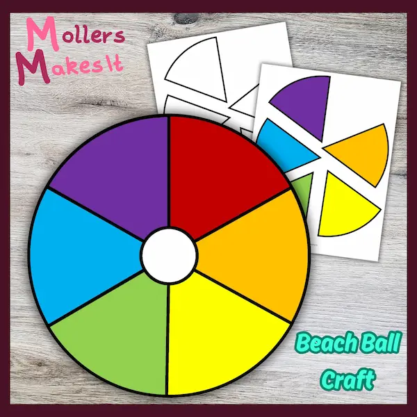 Beach Ball Craft Template - Mollers Makes It