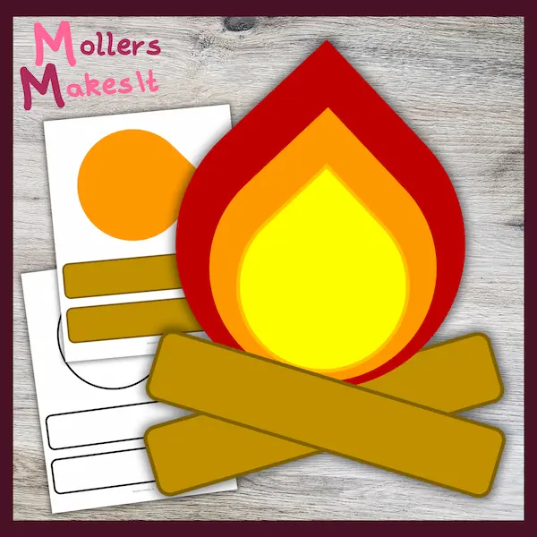 Campfire Craft Template - Mollers Makes It