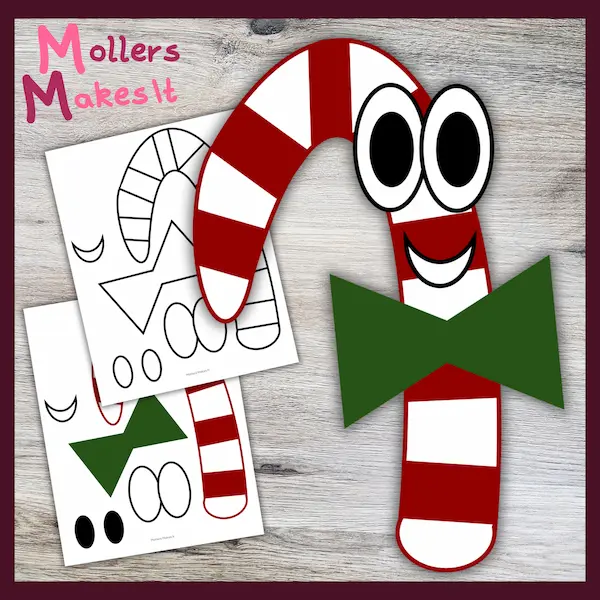 Candy Cane Craft Template - Mollers Makes It