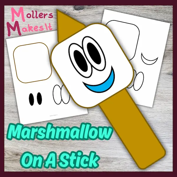 Marshmallow On A Stick Craft Template - Mollers Makes It