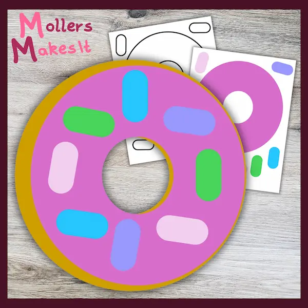 Sprinkle Donut Craft Template - Mollers Makes It